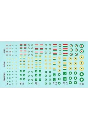 India, Iran, Pakistan aircraft markings modern D104 - Decals GHQ 1:285 ...
